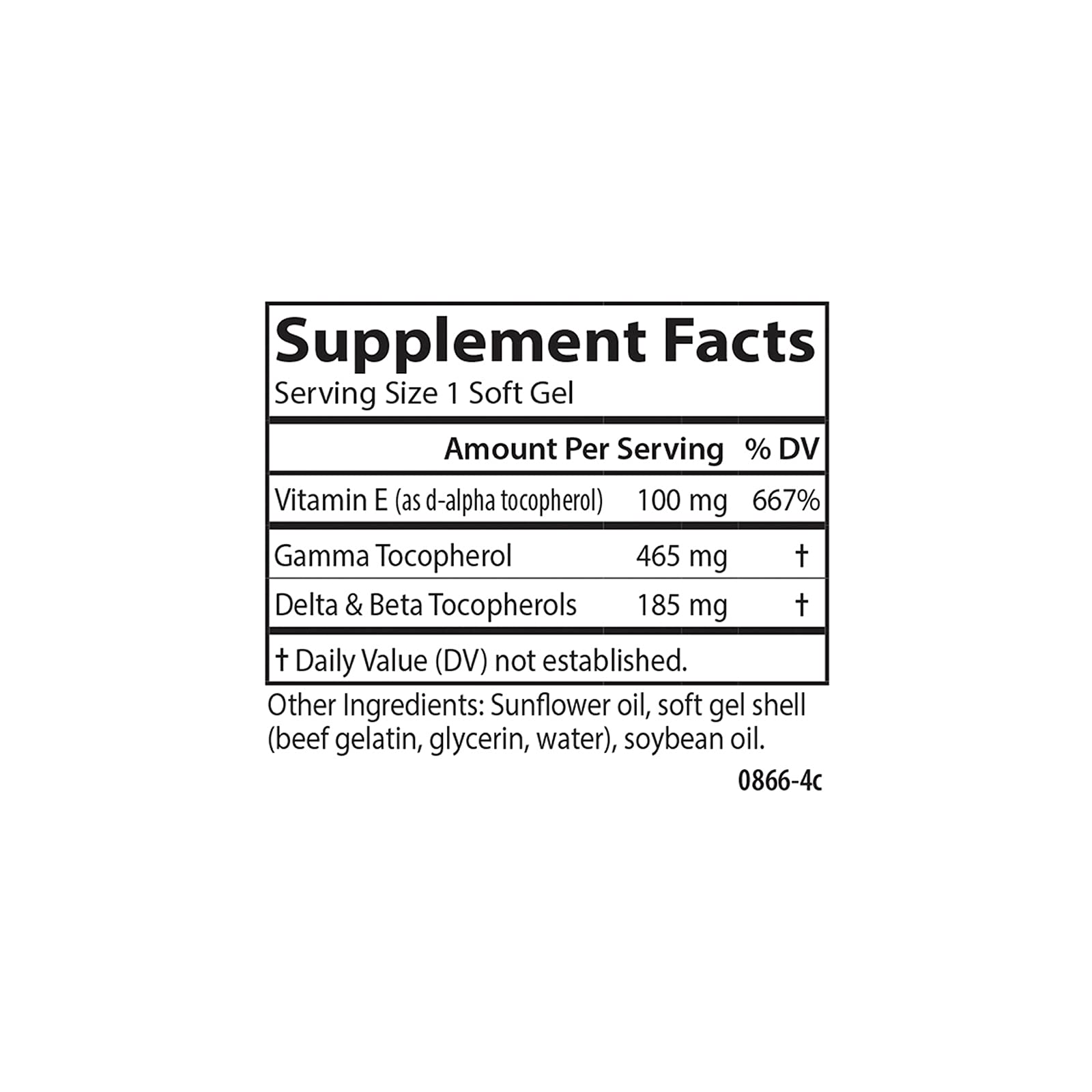 High potency Vitamin E softgels by Carlson