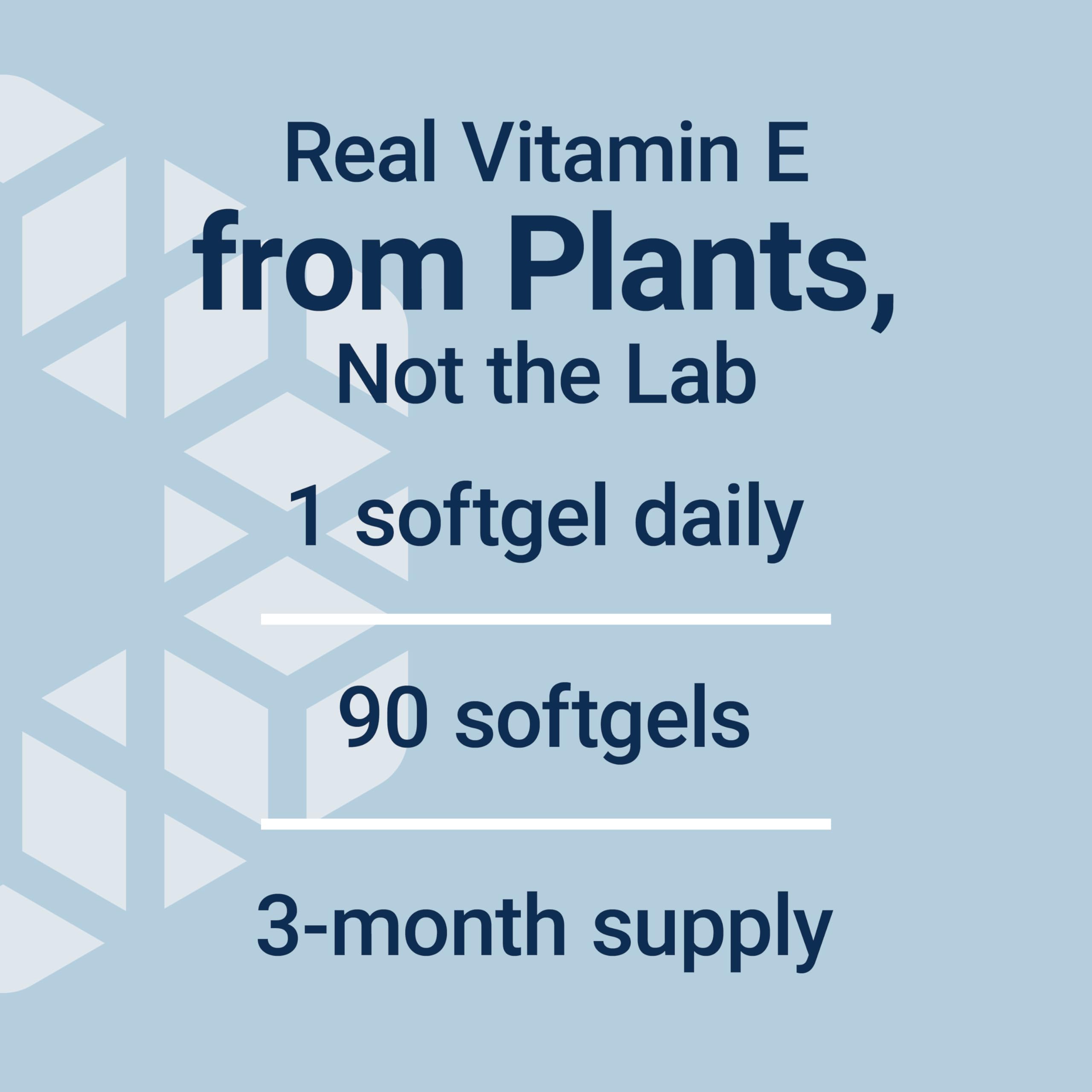 High potency vitamin E softgels
