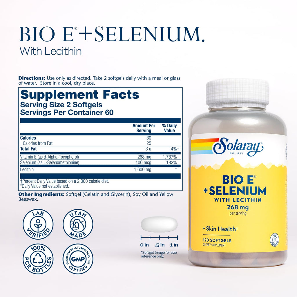 High potency vitamin E softgels