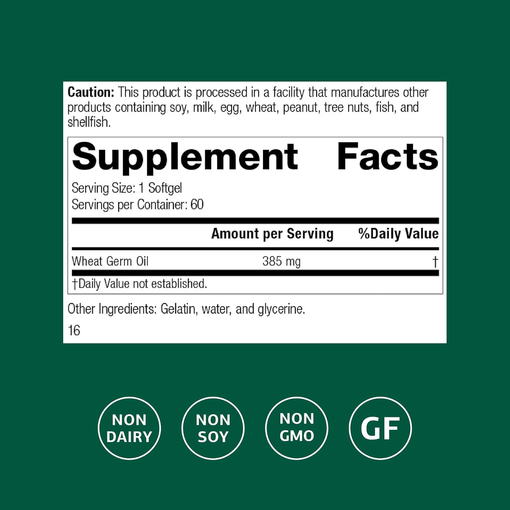 High potency vitamin E softgels