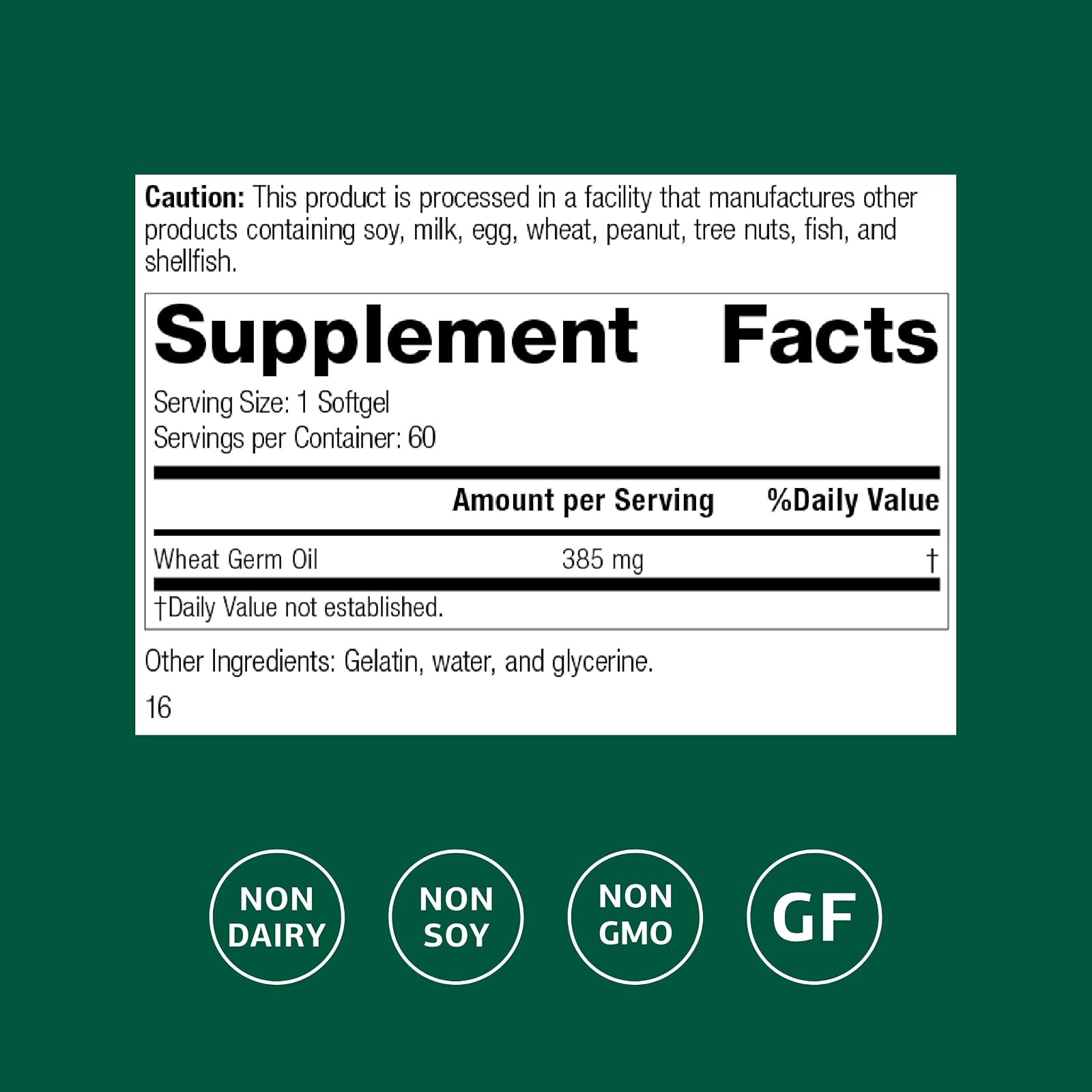 High potency vitamin E softgels