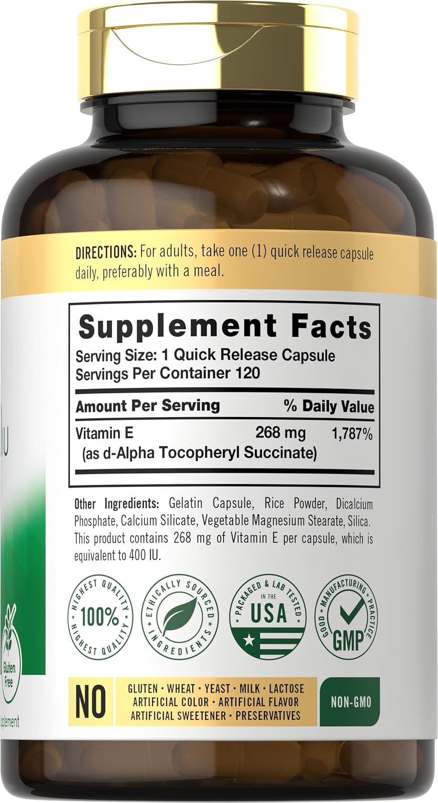 High potency vitamin E supplement