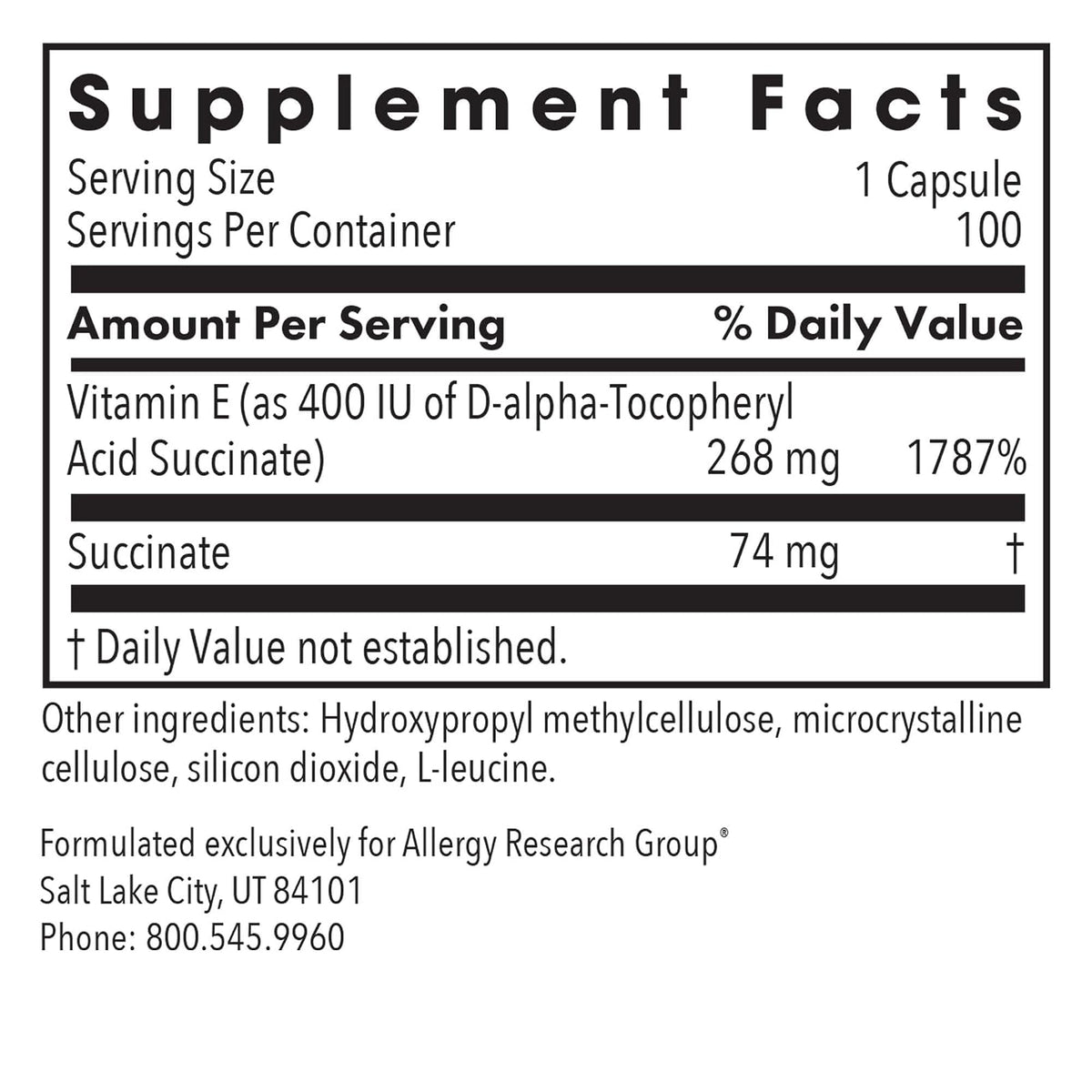 high potency Vitamin E supplement
