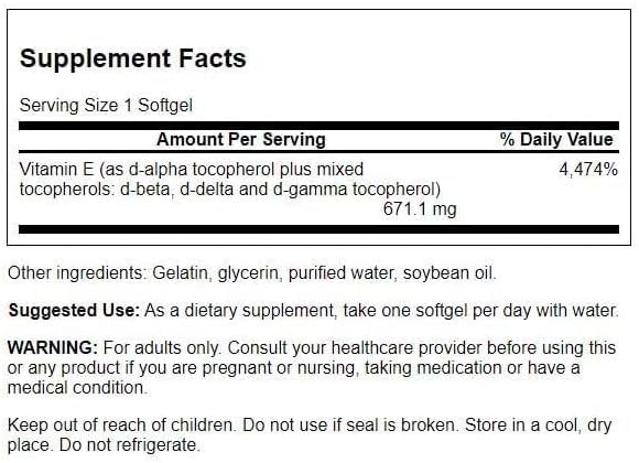 high potency vitamin E tocopherols