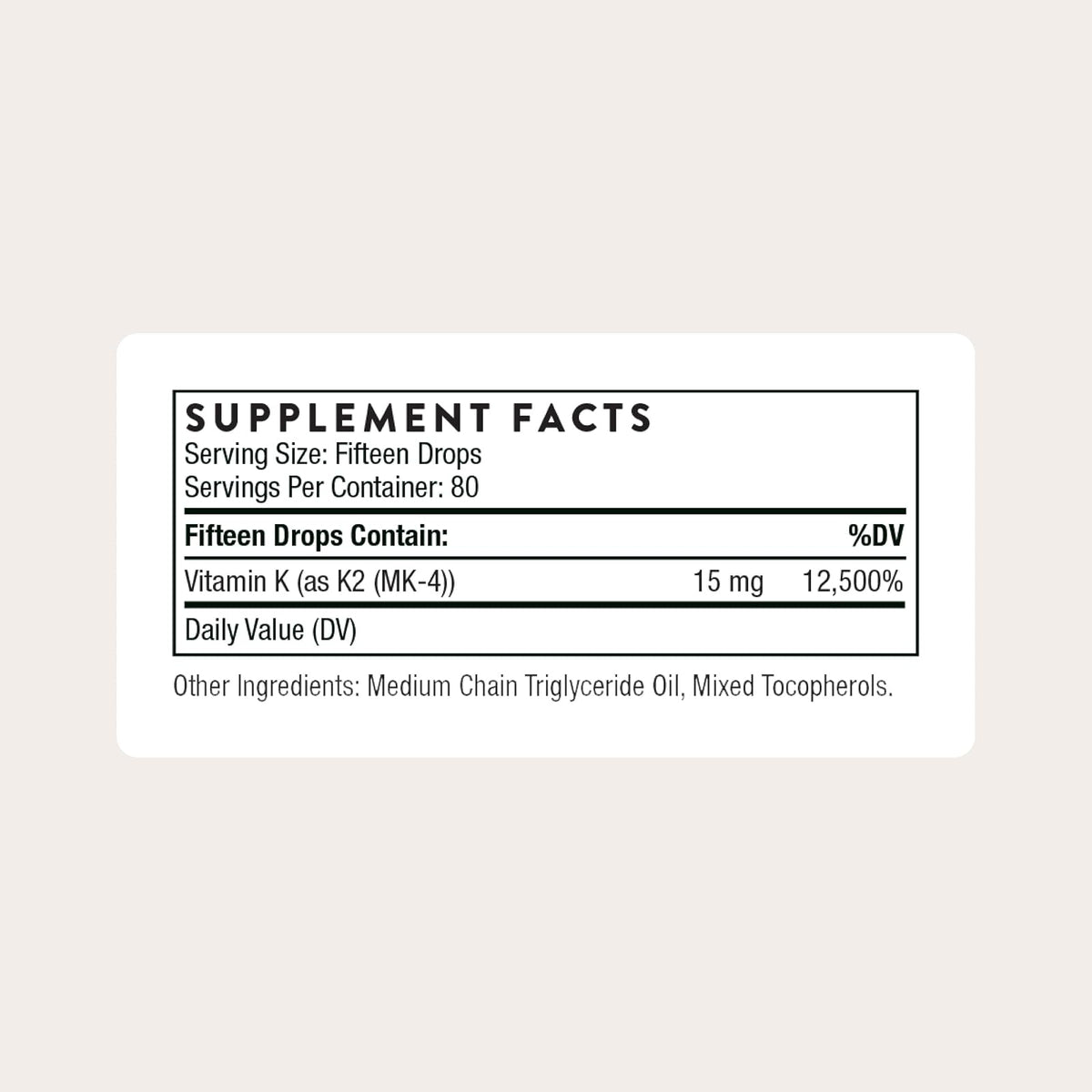 high potency vitamin K for health