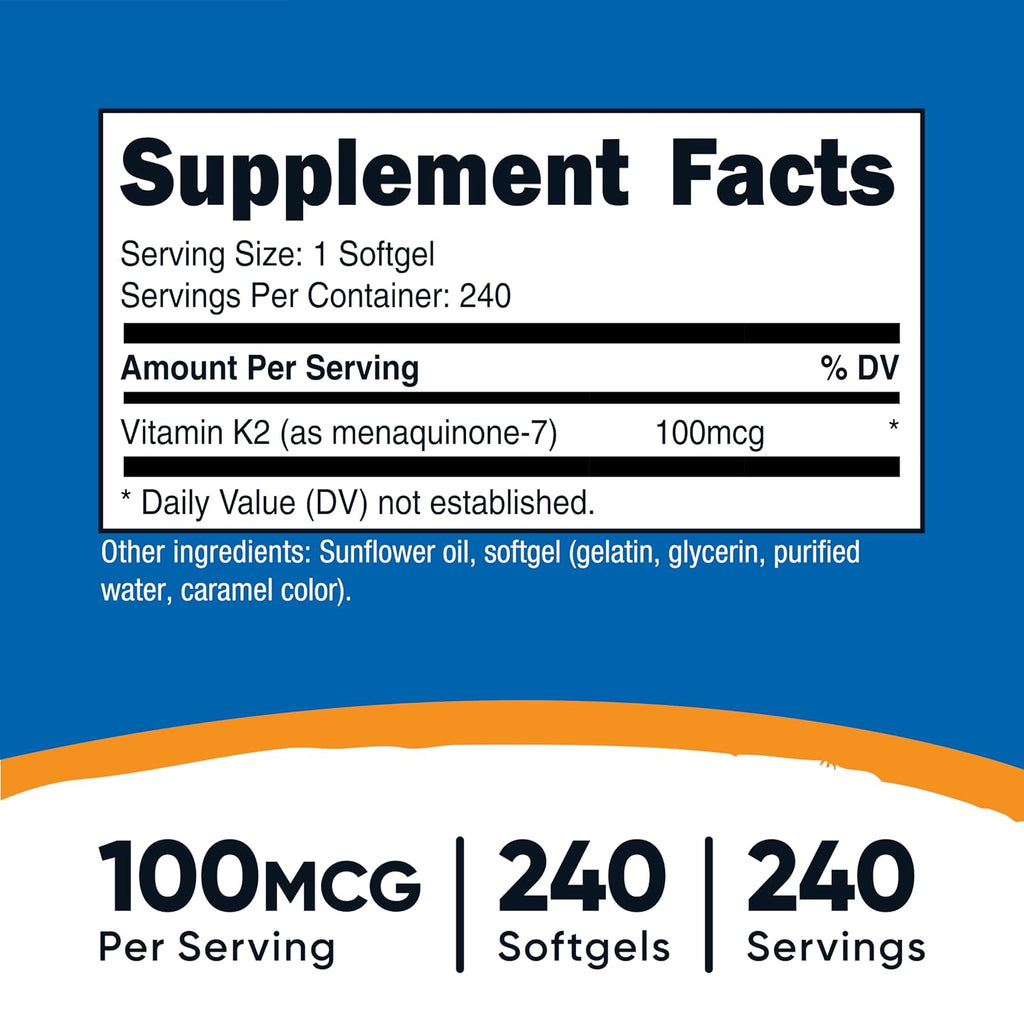 High potency vitamin K softgels
