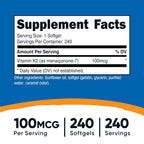 High potency vitamin K softgels