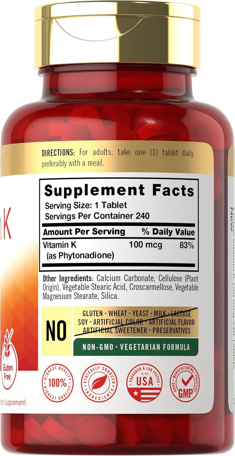 High potency vitamin K supplement