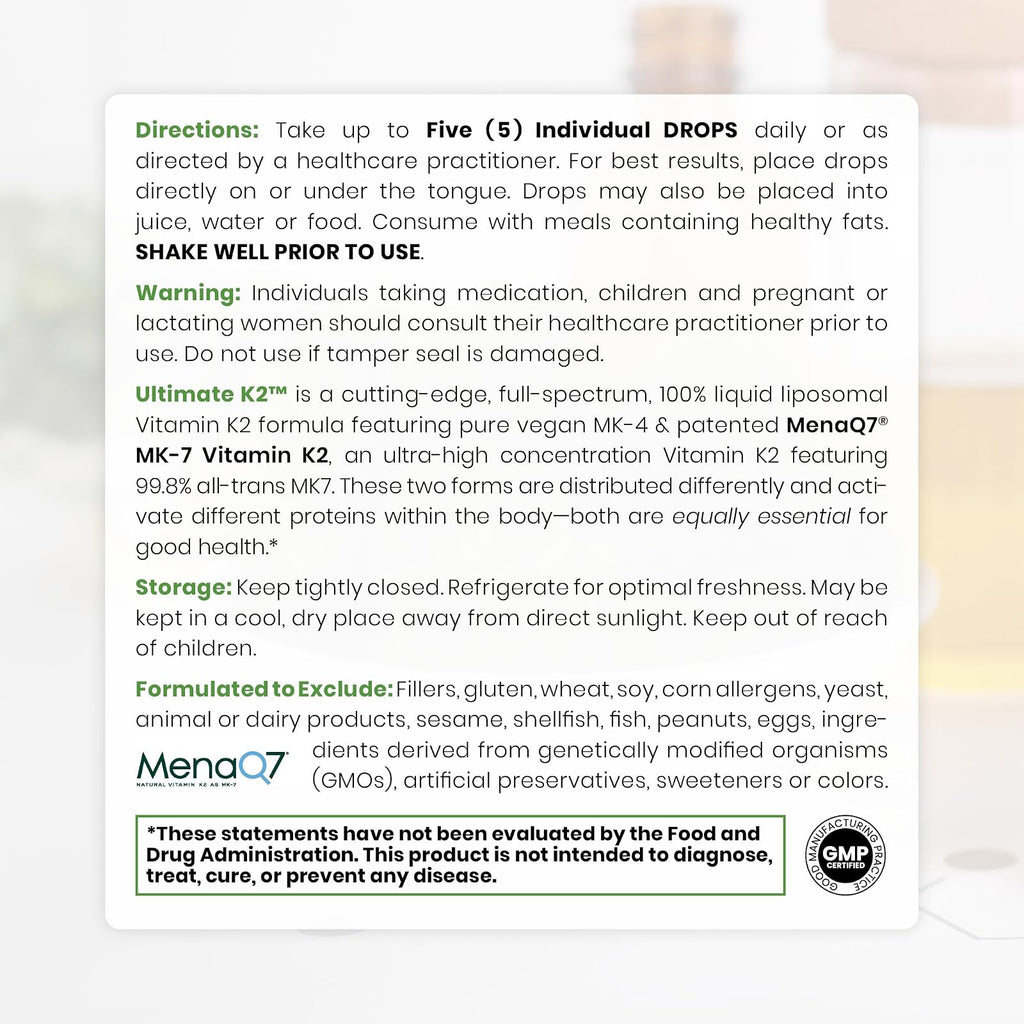 high potency vitamin K2 drops 600 mcg