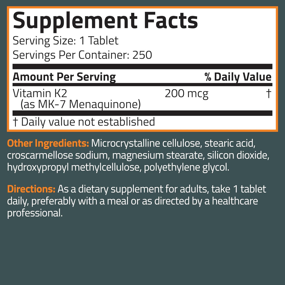 high potency vitamin K2 MK-7 supplement