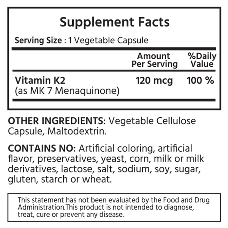 high potency vitamin K2 MK-7 supplement