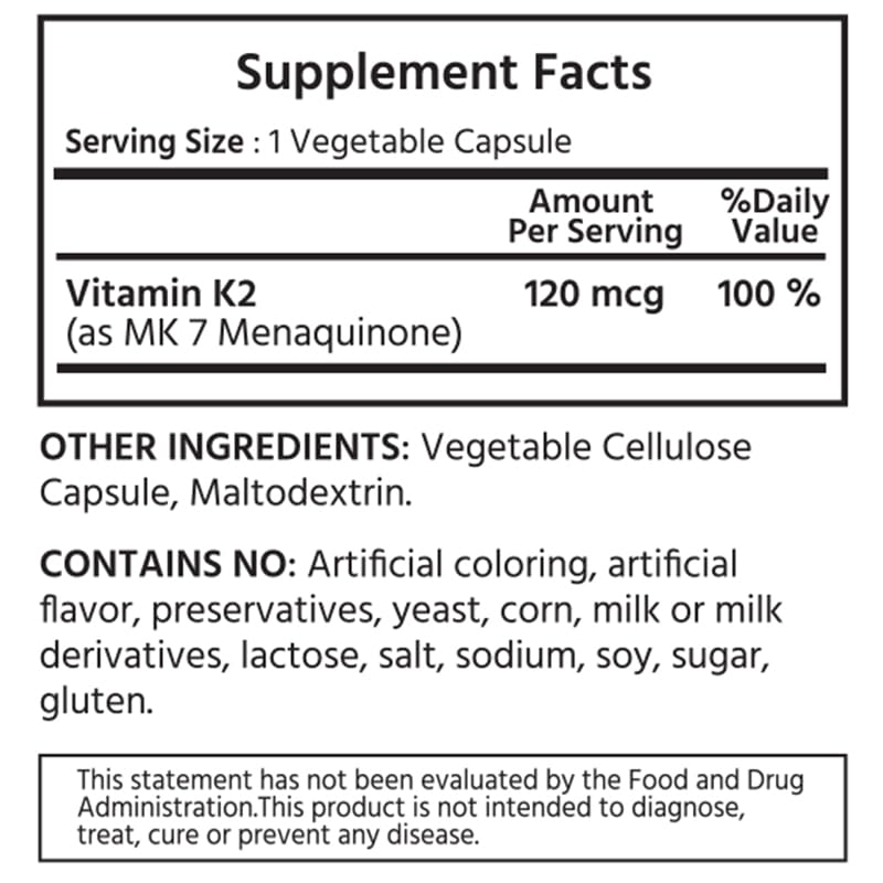 high potency vitamin K2 MK-7 supplement