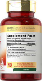 High potency Vitamin K2 softgels
