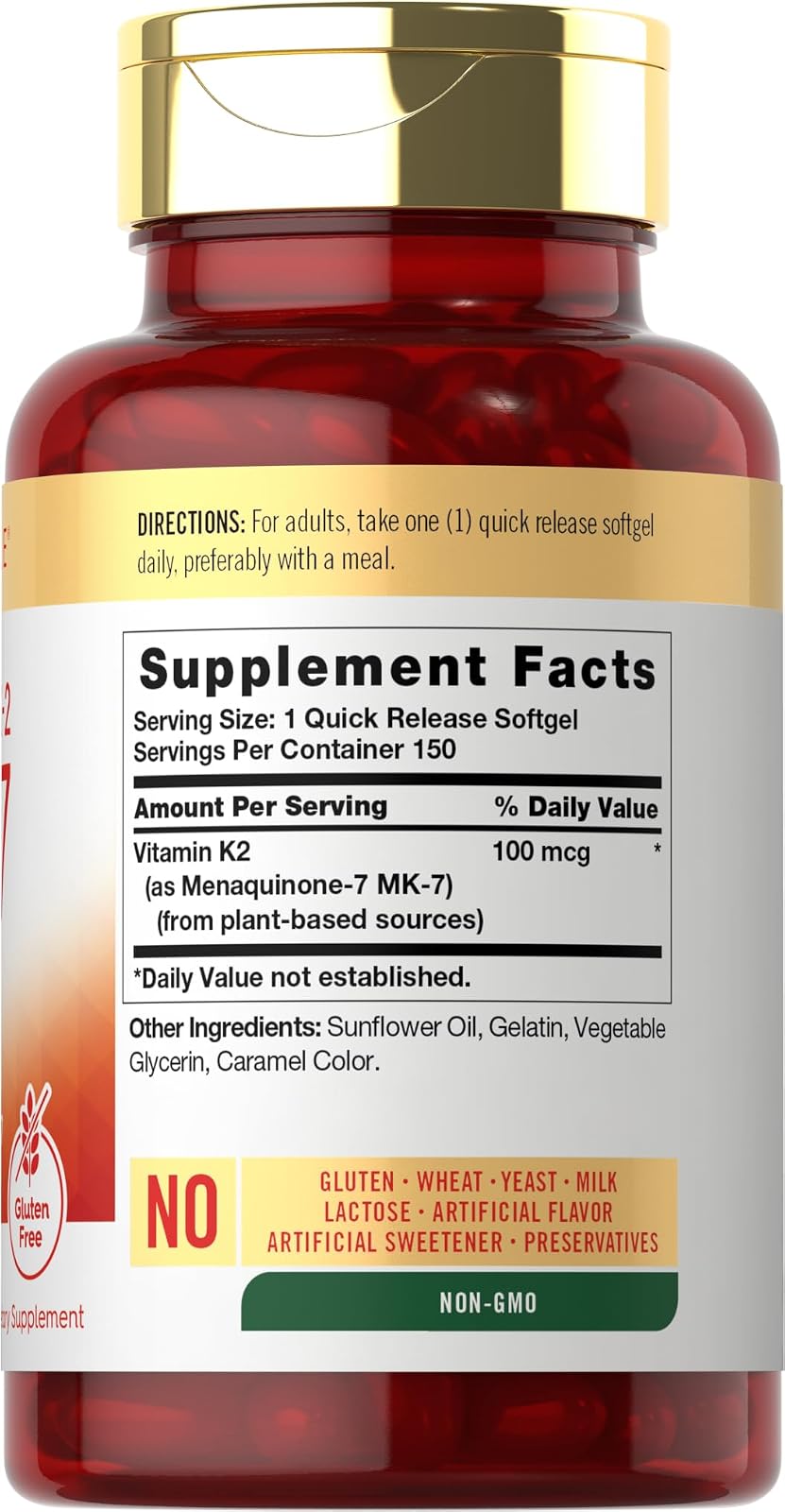 High potency Vitamin K2 softgels