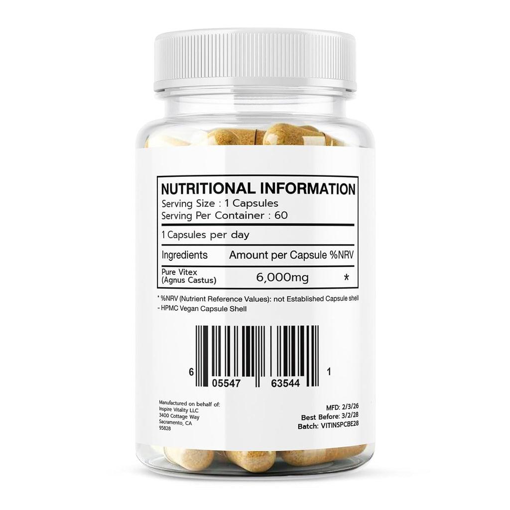 High potency Vitex 6000 mg supplement