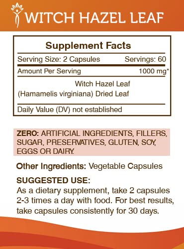 High potency witch hazel supplement