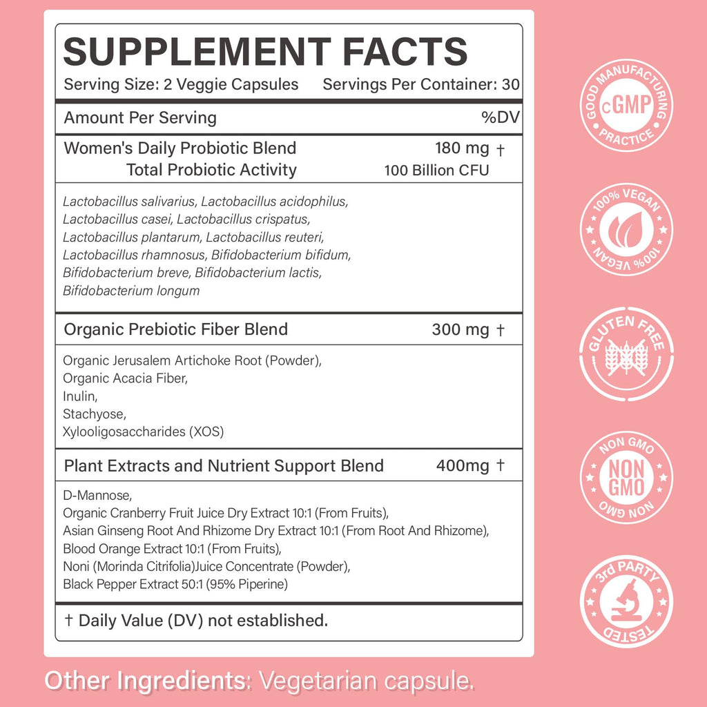 high potency women's probiotics capsules