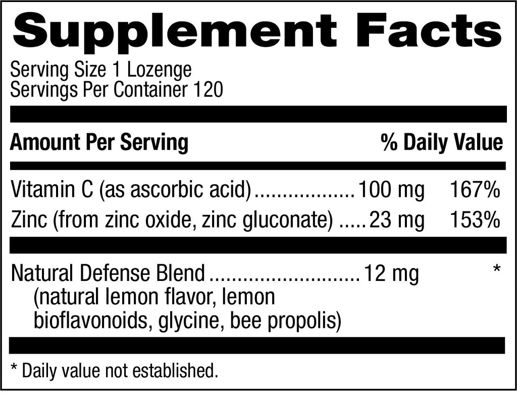 high potency zinc and vitamin C