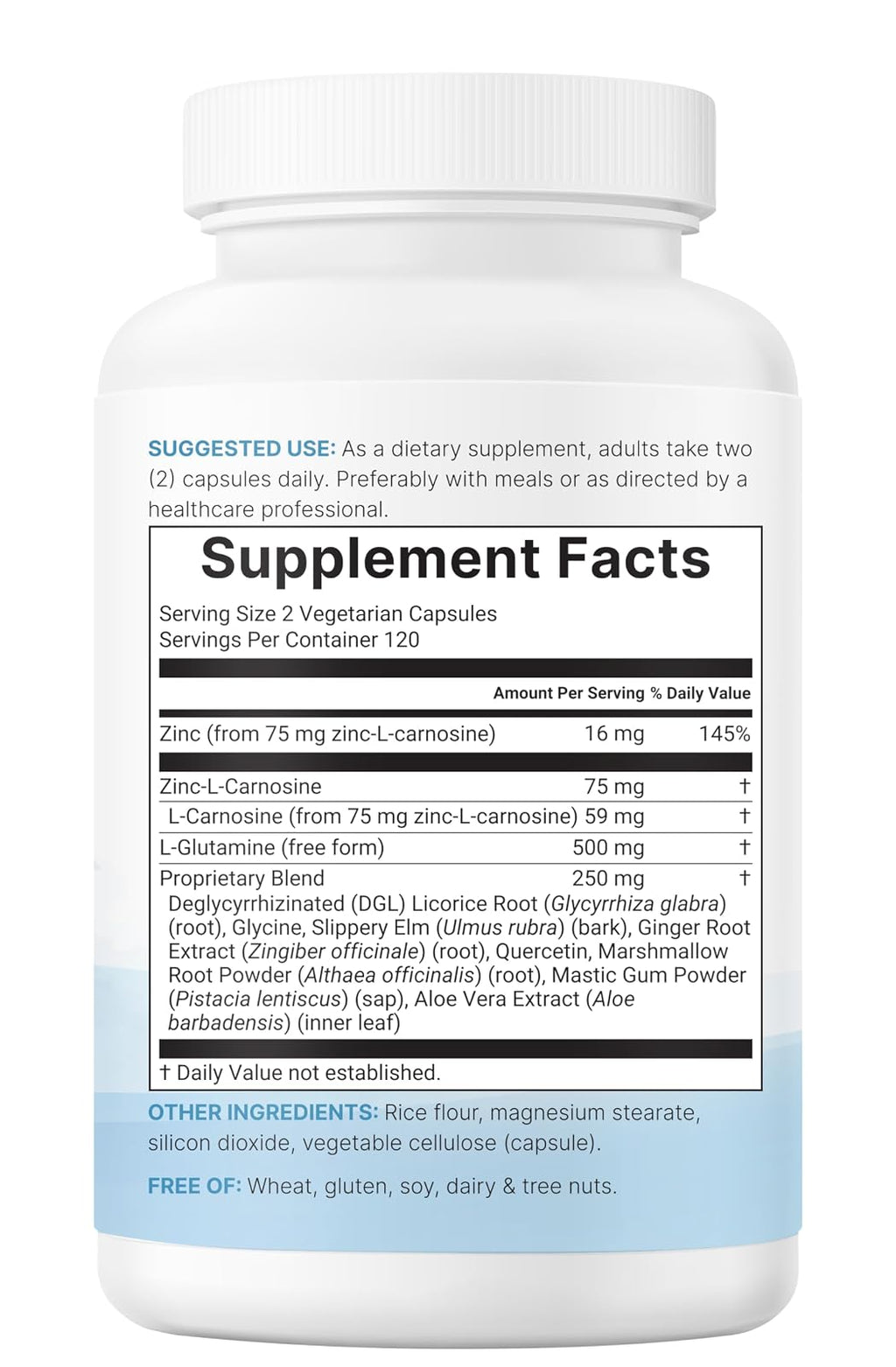 High potency Zinc Carnosine formula