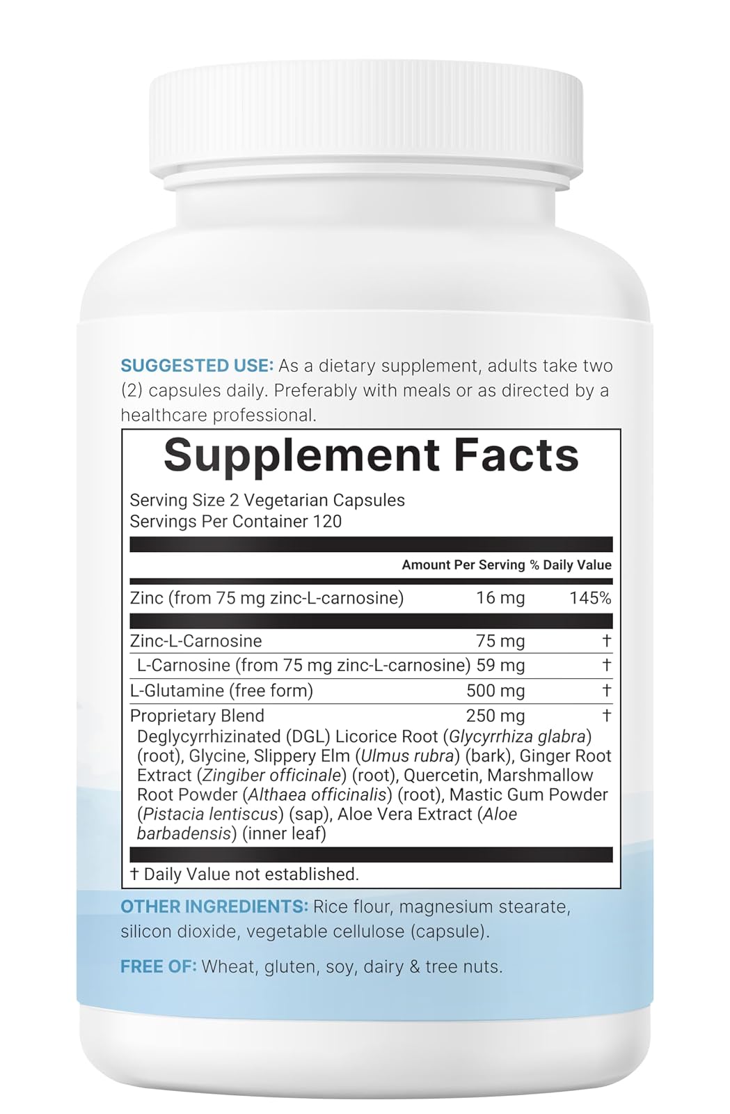 High potency Zinc Carnosine formula