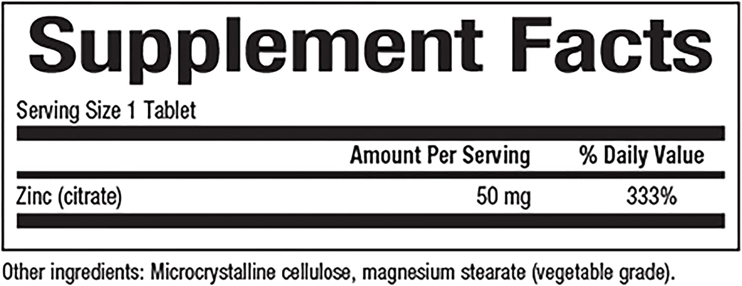 high potency zinc citrate formula
