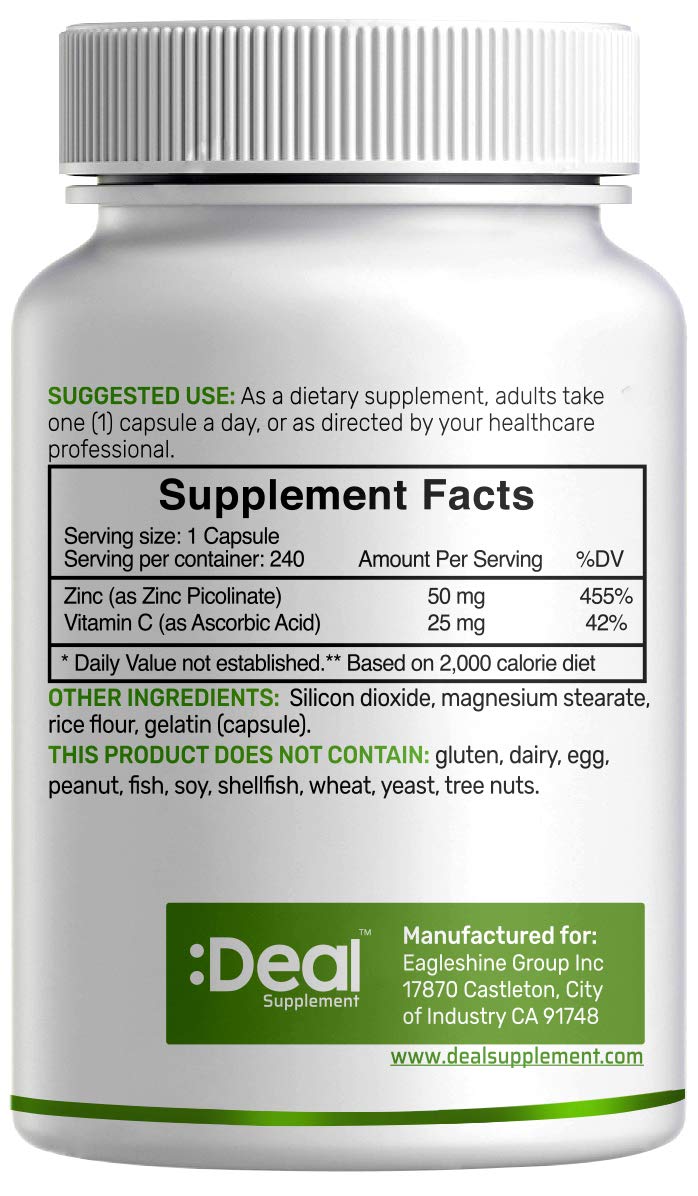 High potency zinc picolinate 50mg