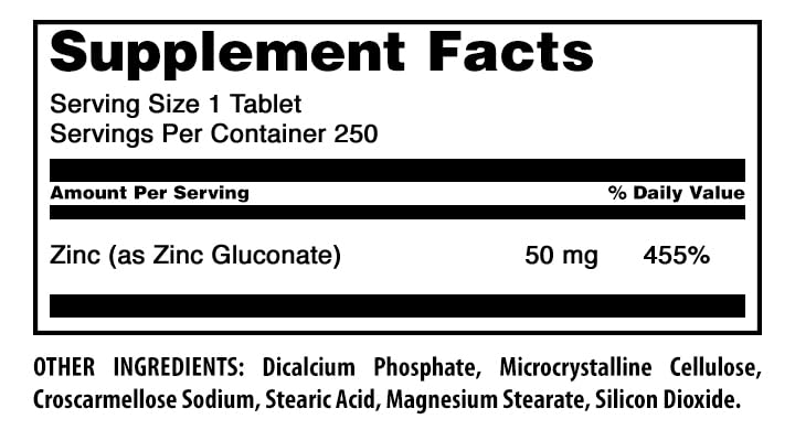 high potency zinc supplement for immunity