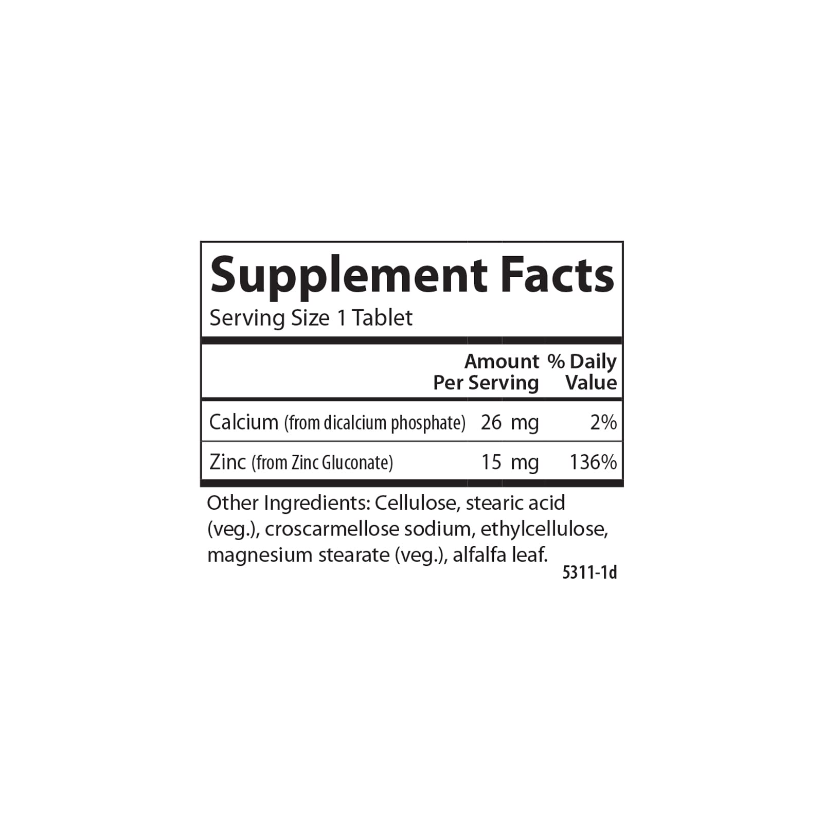 High potency zinc supplement