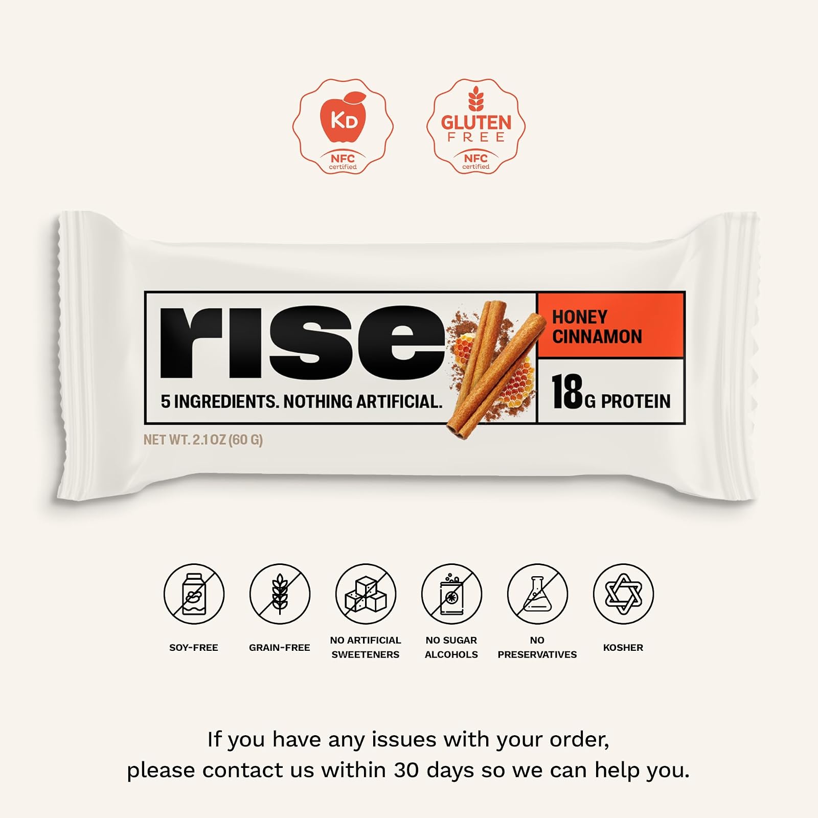 High protein bars with honey flavour