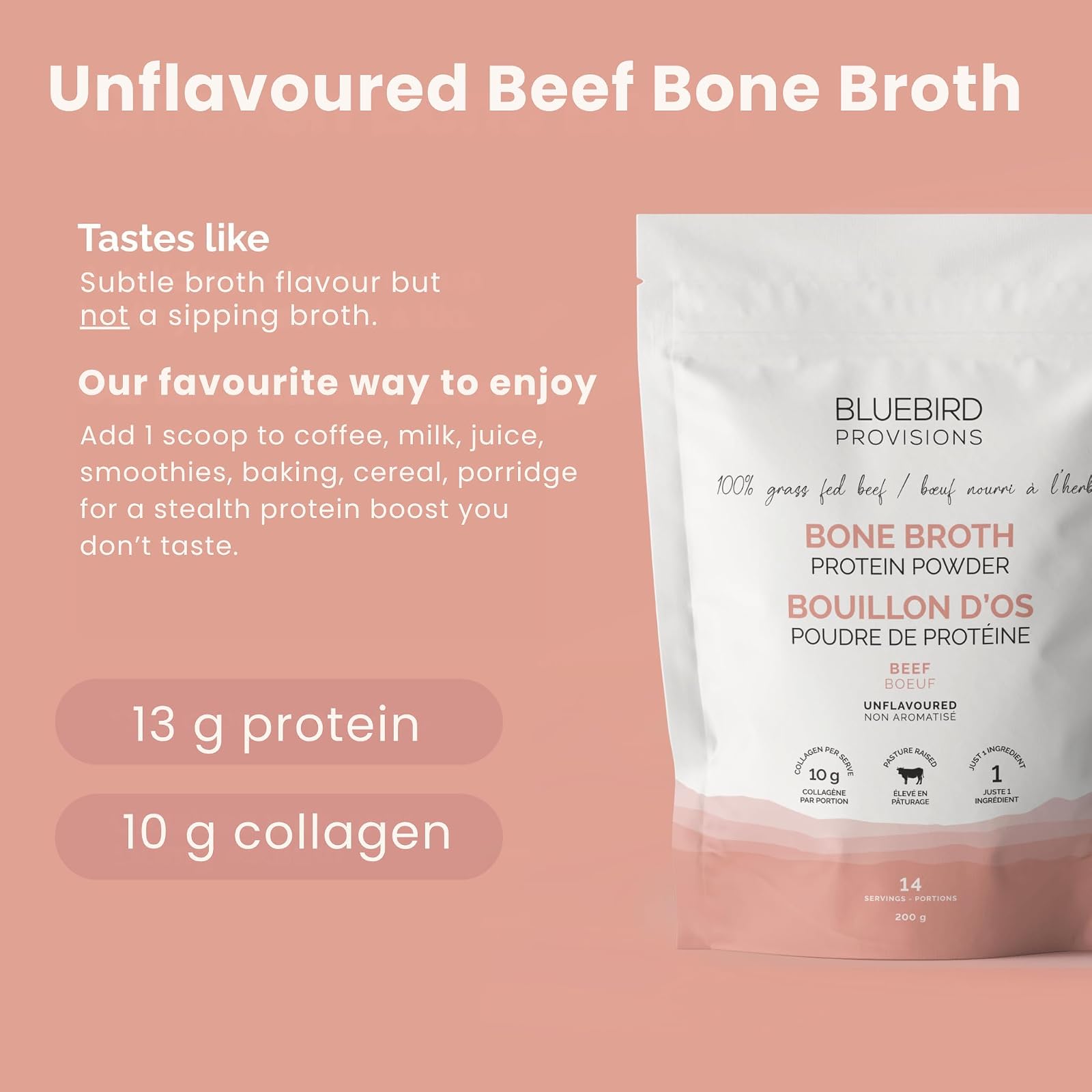 high protein beef bone broth powder