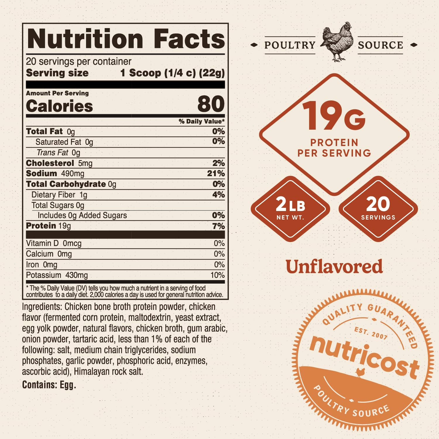 high protein chicken broth powder