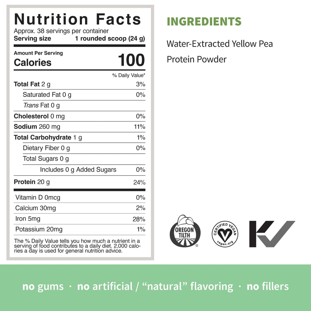 high protein content pea protein powder