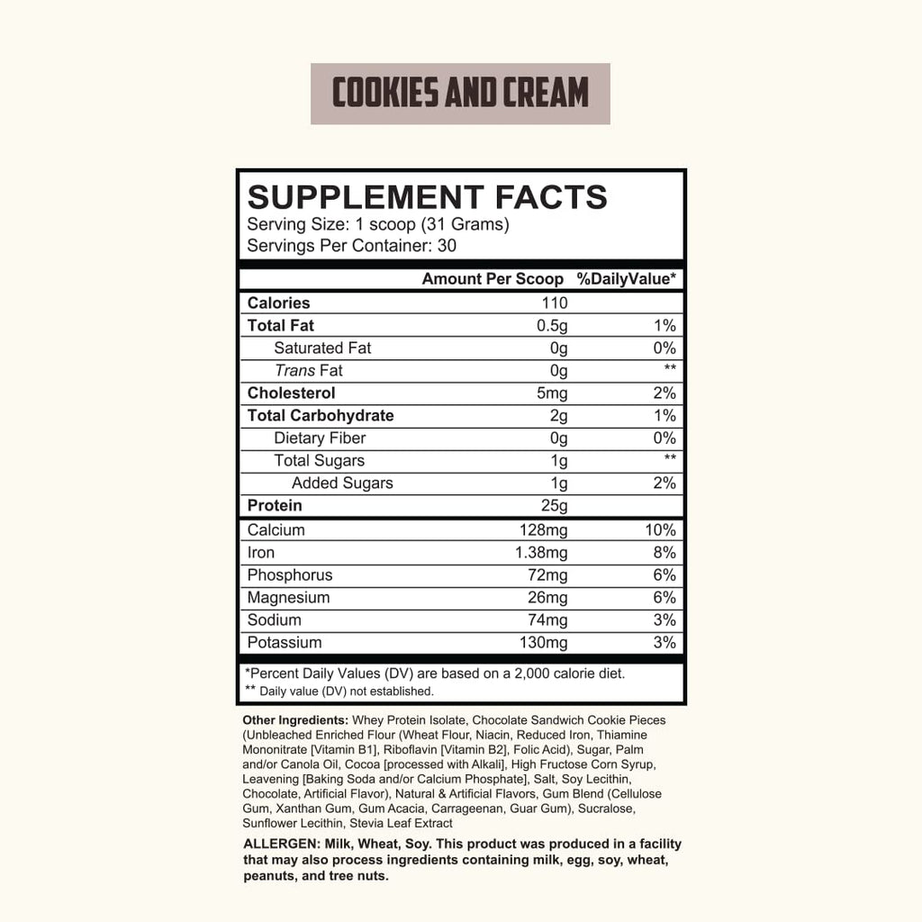 high protein cookies and cream supplement