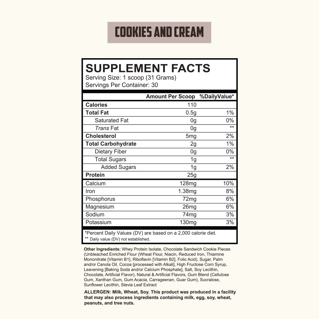 high protein cookies and cream supplement