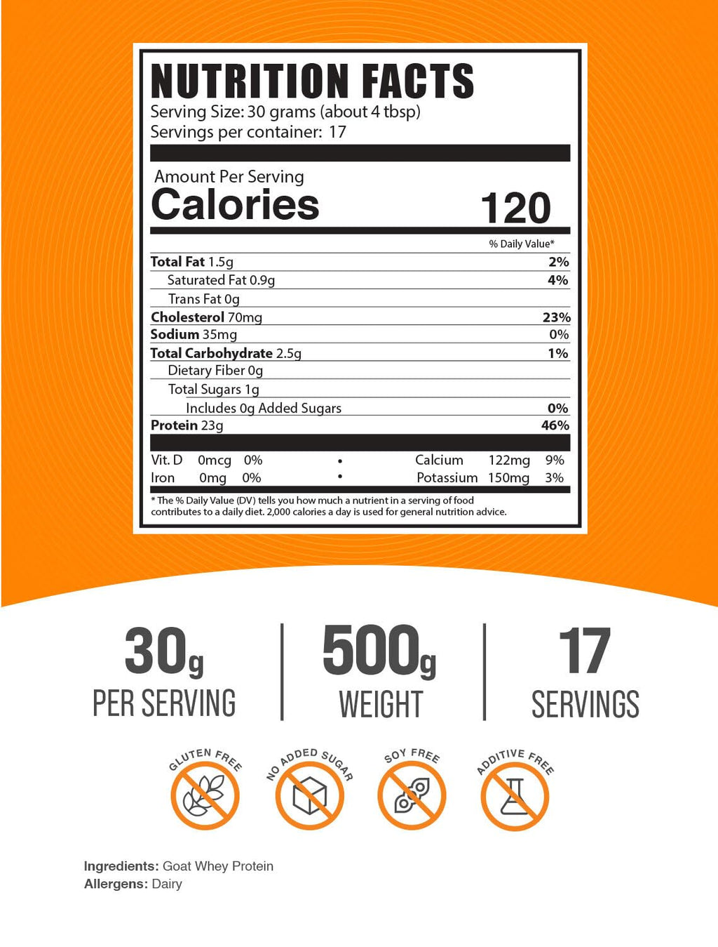 high protein goat milk supplement