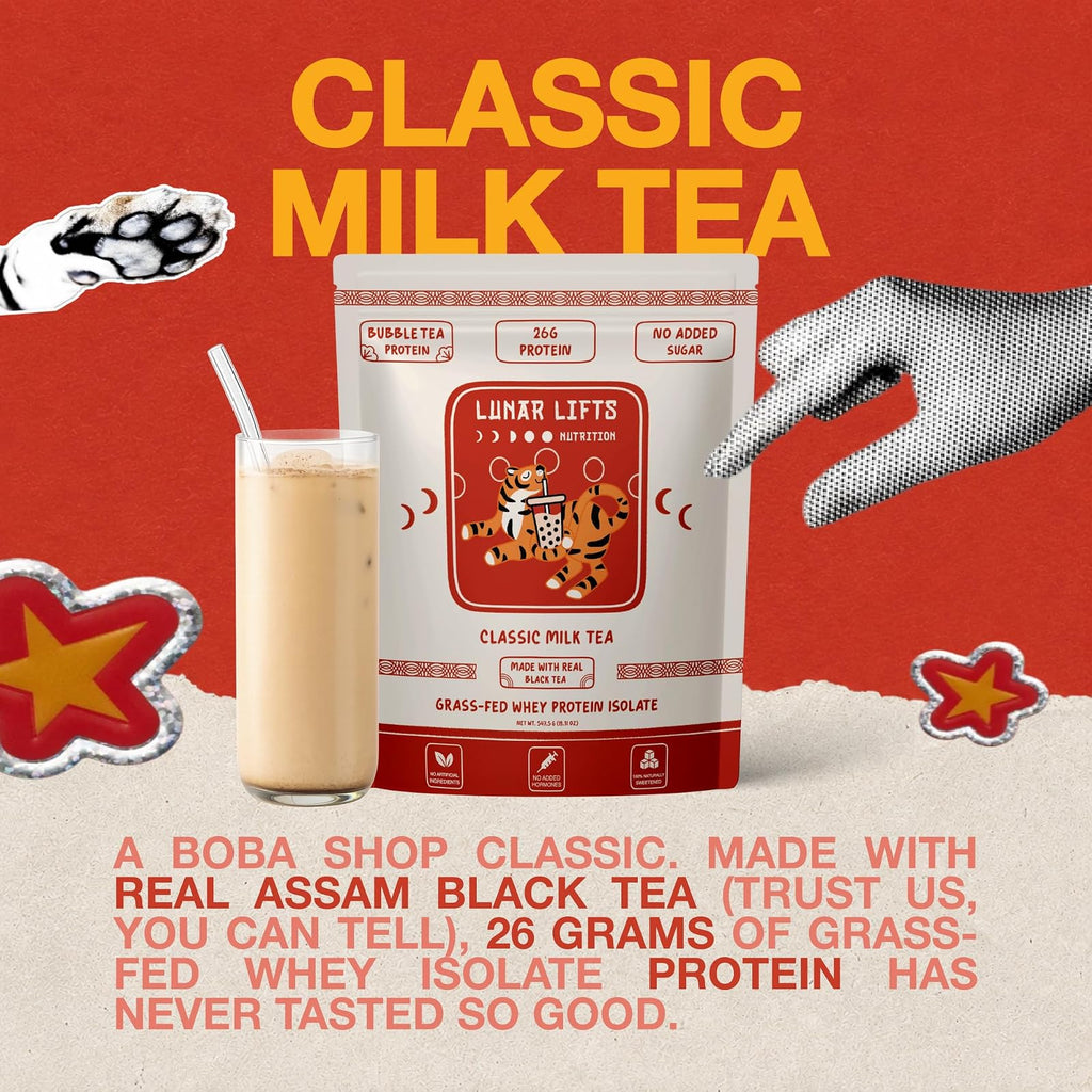 high protein milk tea boba flavour