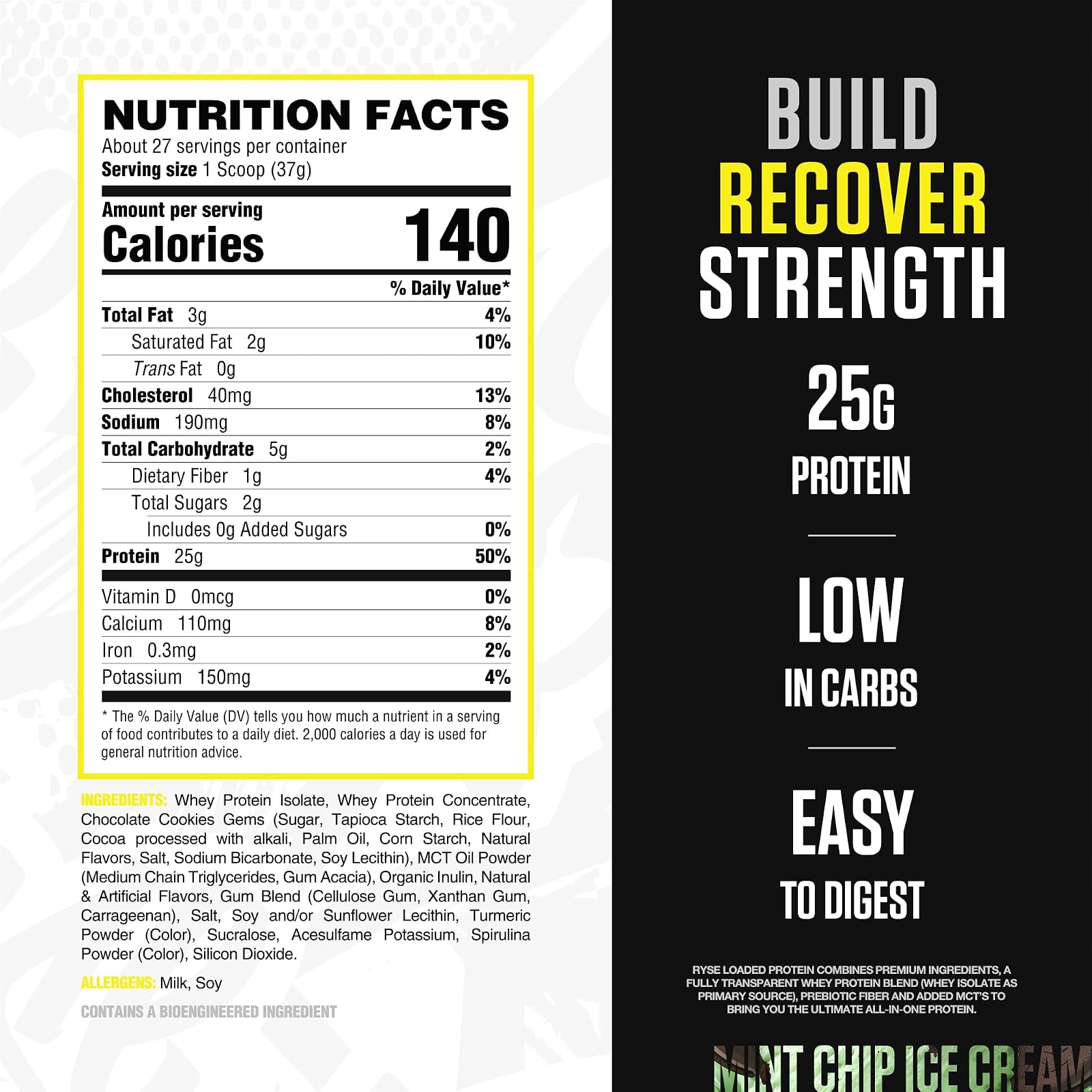 high protein mint chip shake