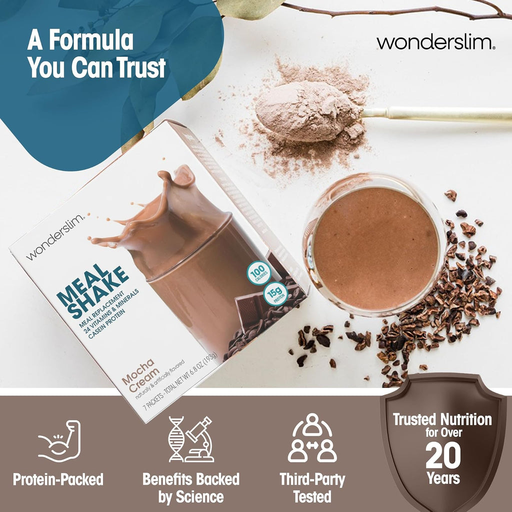 High protein mocha cream shake