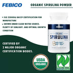 High protein organic spirulina