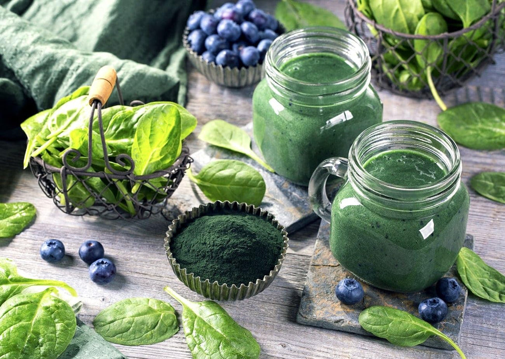 high-protein spirulina and chlorella blend
