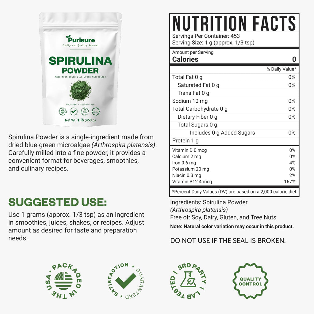 High protein spirulina powder source