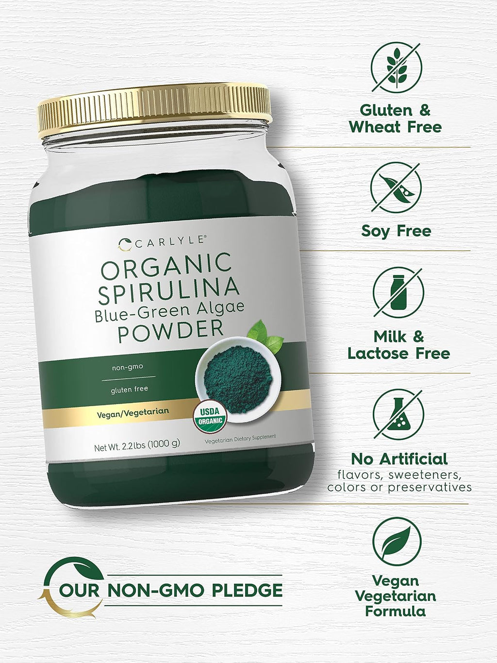 High protein spirulina powder supplement