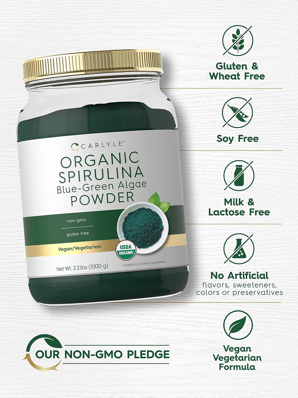 High protein spirulina powder supplement