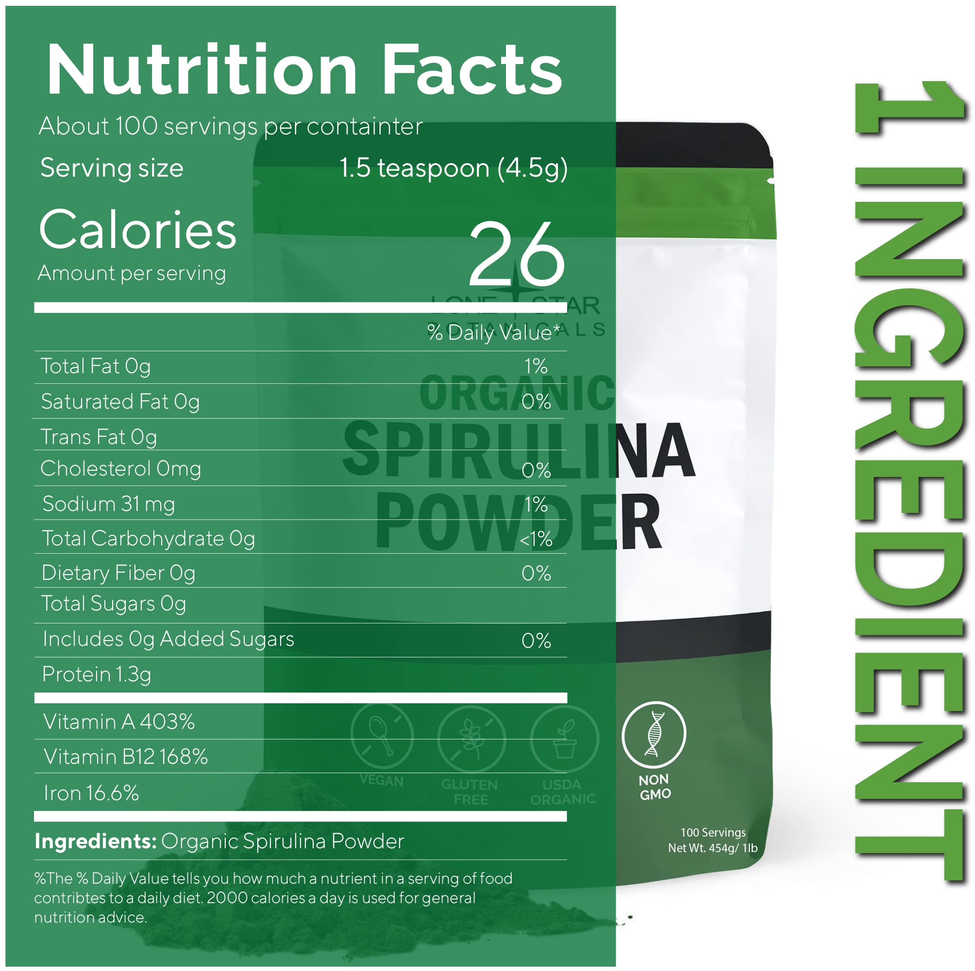 high protein spirulina supplement