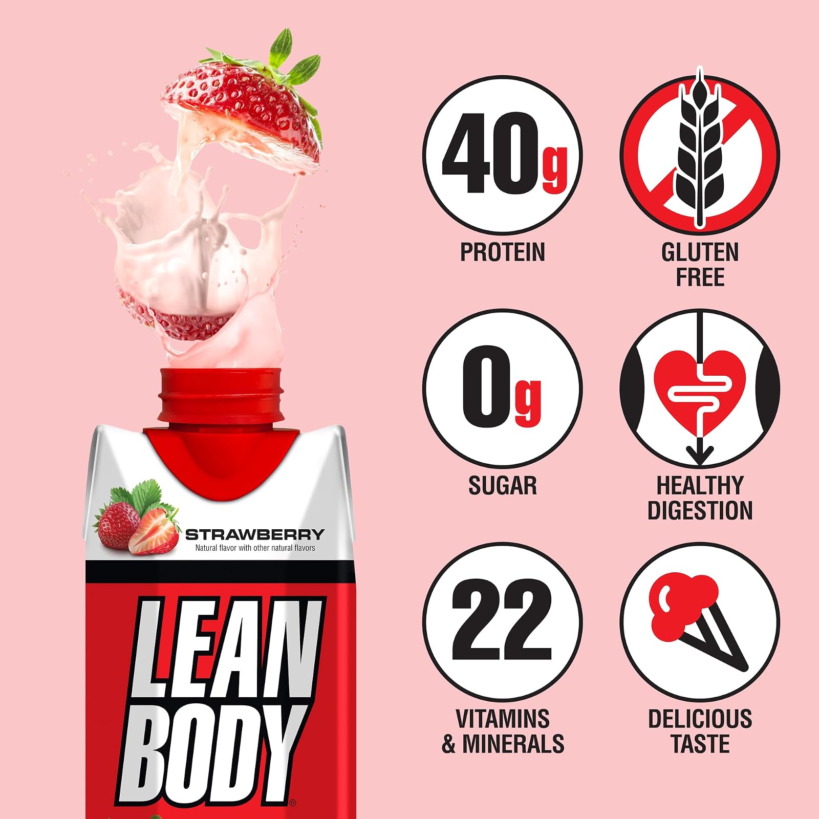 high protein strawberry shake pack