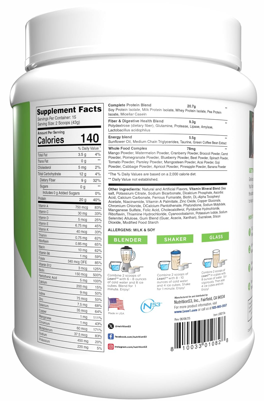 high protein vanilla meal supplement