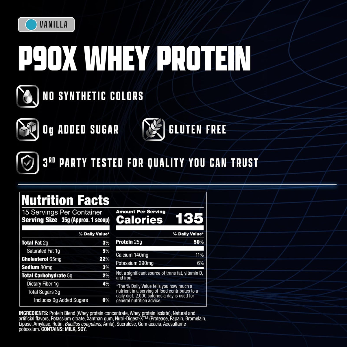 high protein vanilla powder supplement