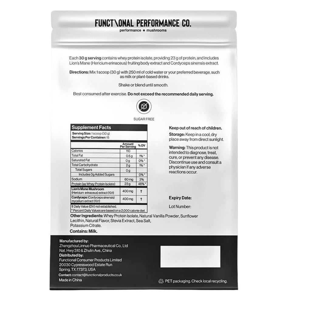 high protein vanilla supplement 23g