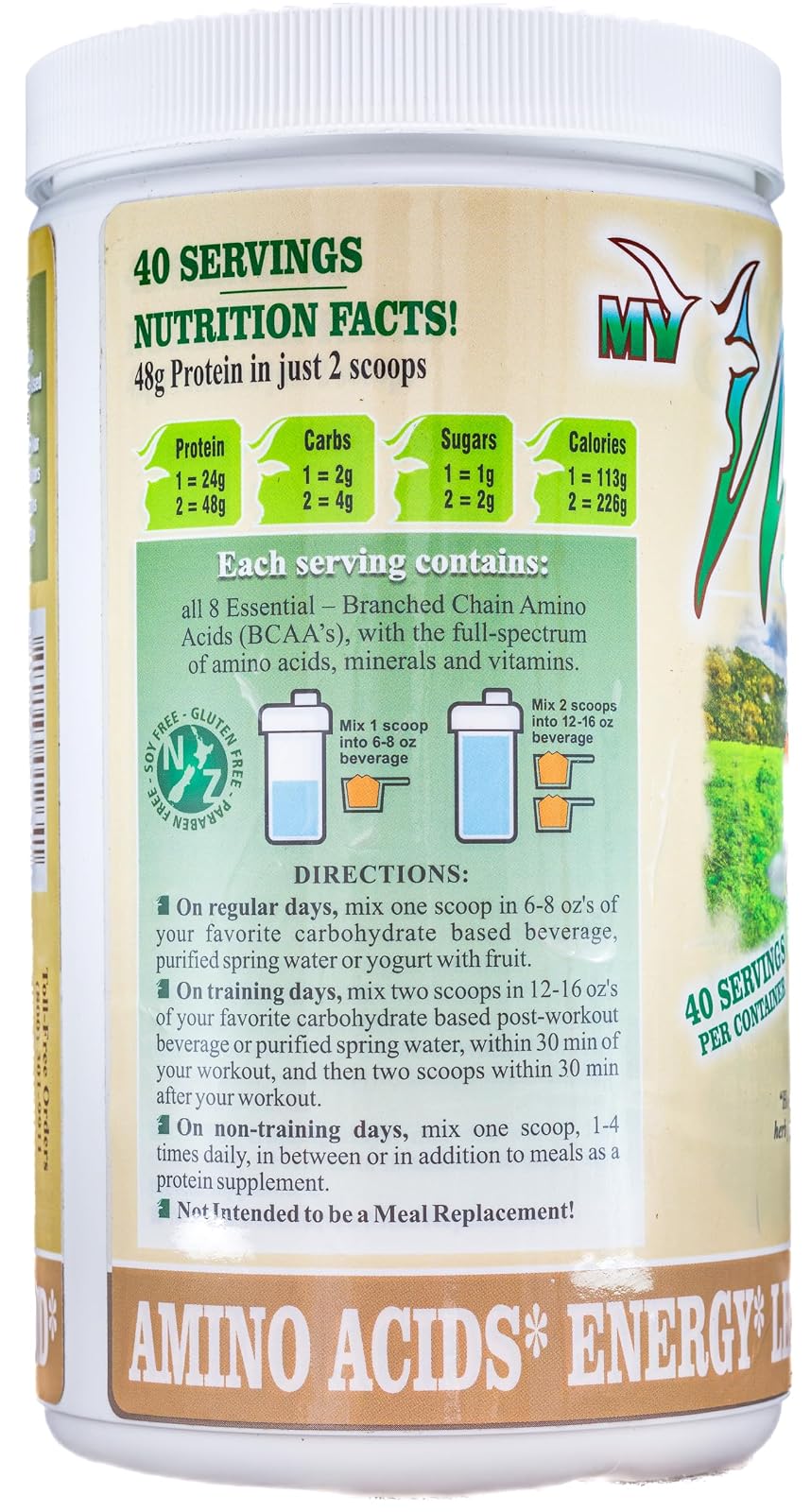 high protein vanilla whey supplement