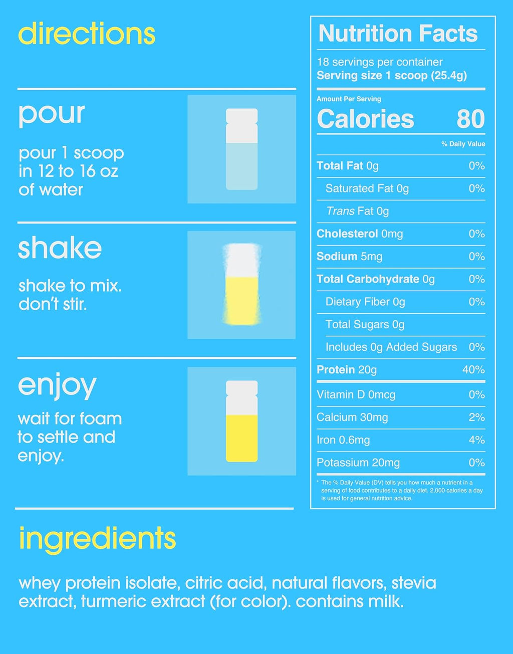 high protein whey isolate supplement